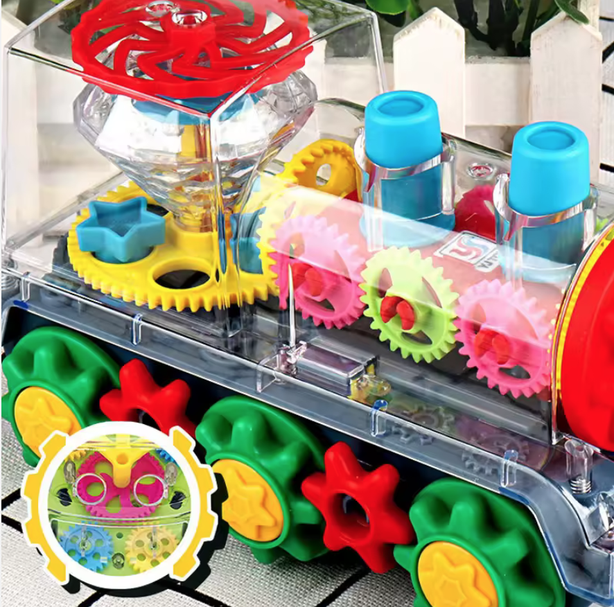 Samtoy Novelty Electric Toy Flashing Light Transparent Rotating ...